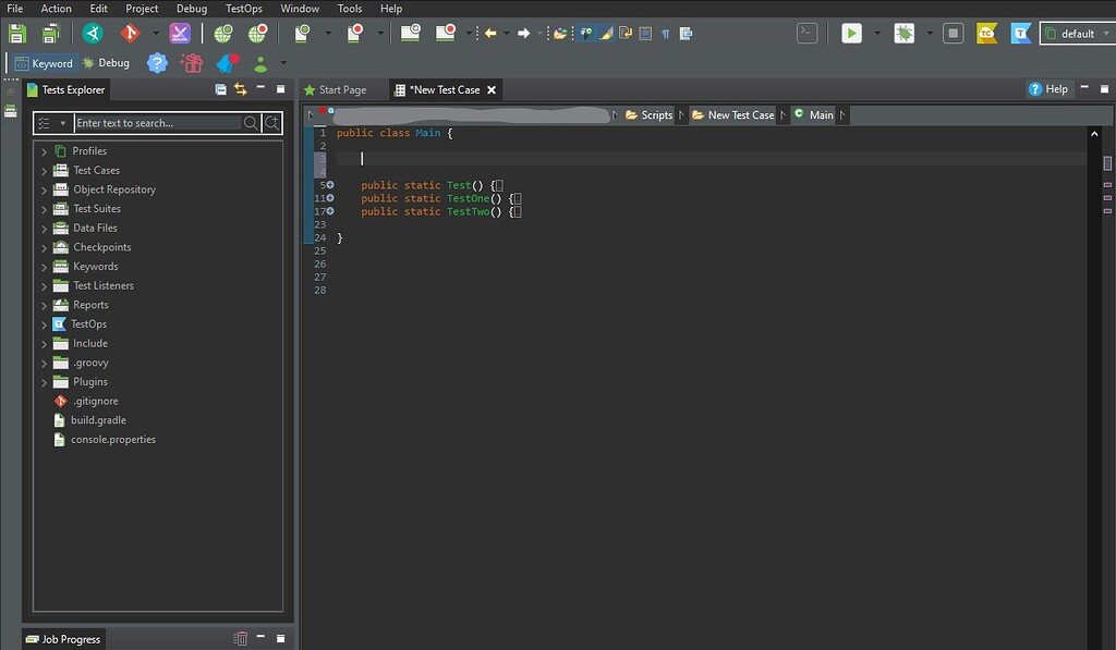Katalon auto-unfold code in script mode when user start typing - Katalon Studio - Katalon Community
