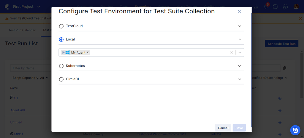 User not allowed to save test environment in katalon Test Ops while ...