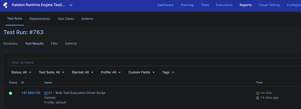 How to programmatically add ID rows to TestOps Test Results tab ... How to programmatically add ID rows to TestOps Test Results tab ...