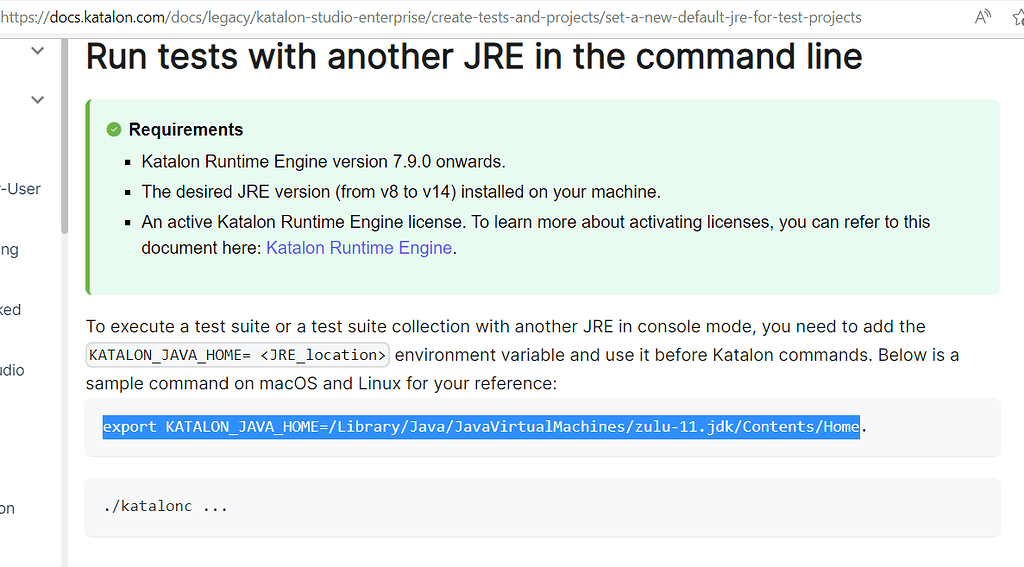 Katalon is not working after upgrading Jenkins from Java 8 ...