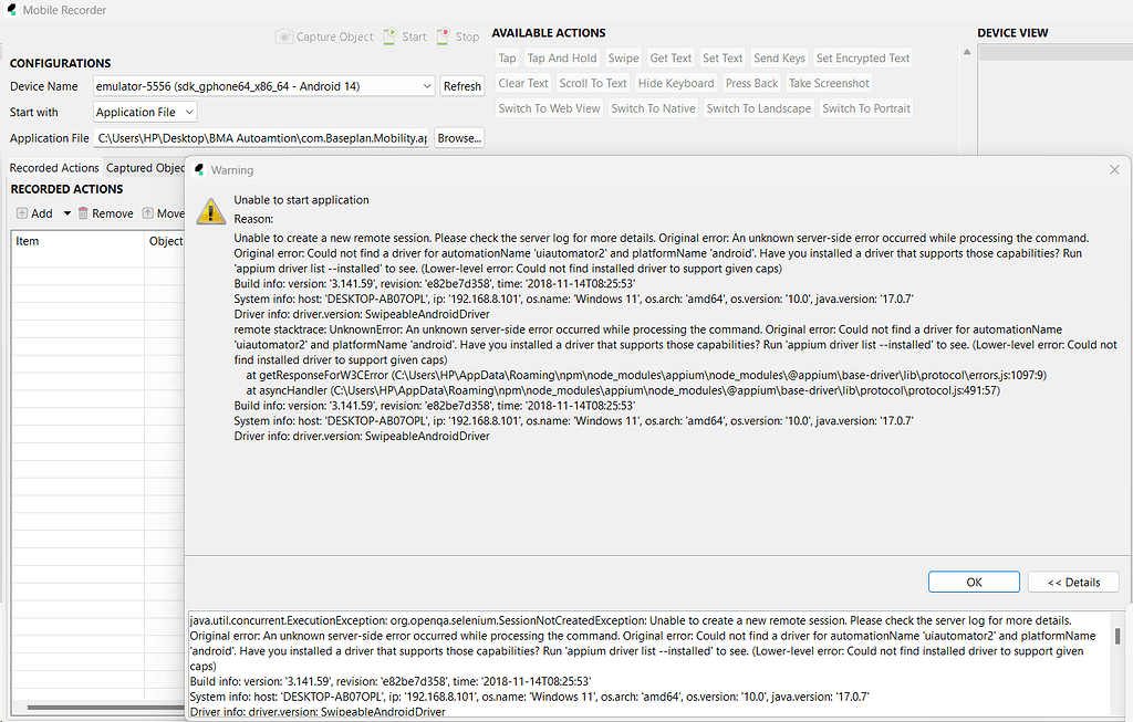 During Android Mobile application automation using the studio emulator ... During Android Mobile application automation using the studio emulator ...