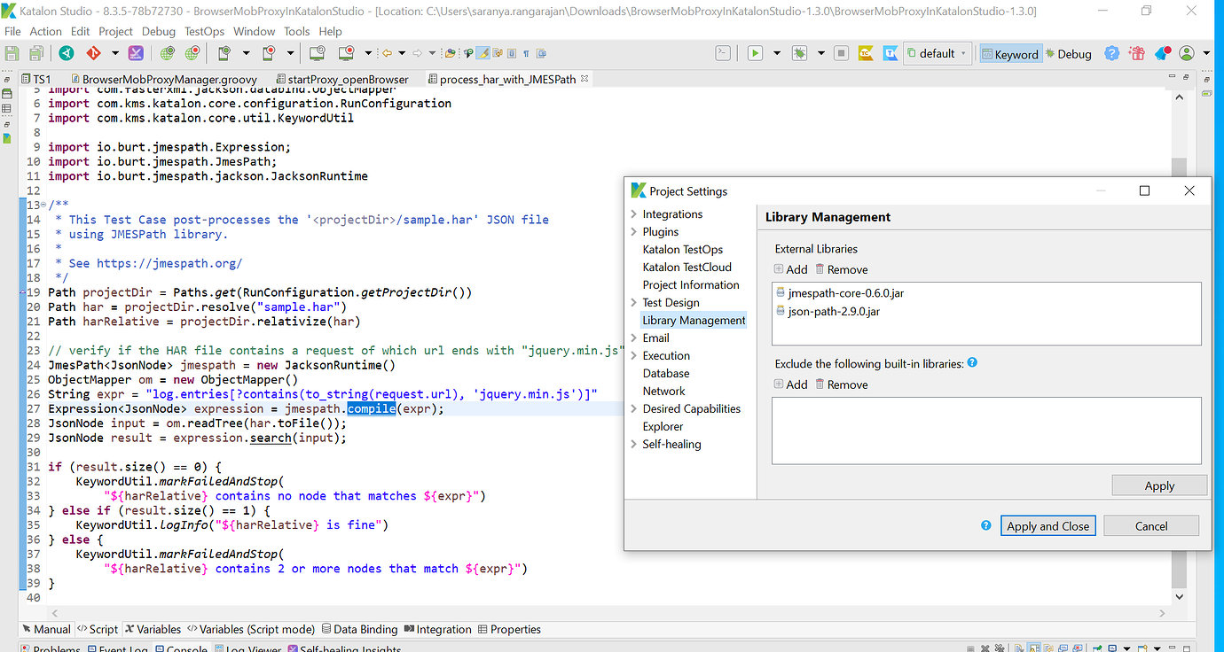 We need to work on F12 -> developer options automation using the chrome ...