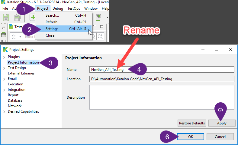 How to rename project to be displayed in Recent project window ...