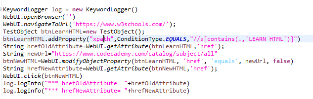Changing a TestObject's HTML Attribute - Katalon Studio - Katalon Community