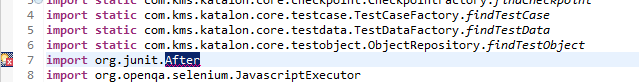 Groovy:unable to resolve class org.junit.After - Bugs Report - Katalon ... Groovy:unable to resolve class org.junit.After - Bugs Report - Katalon ...