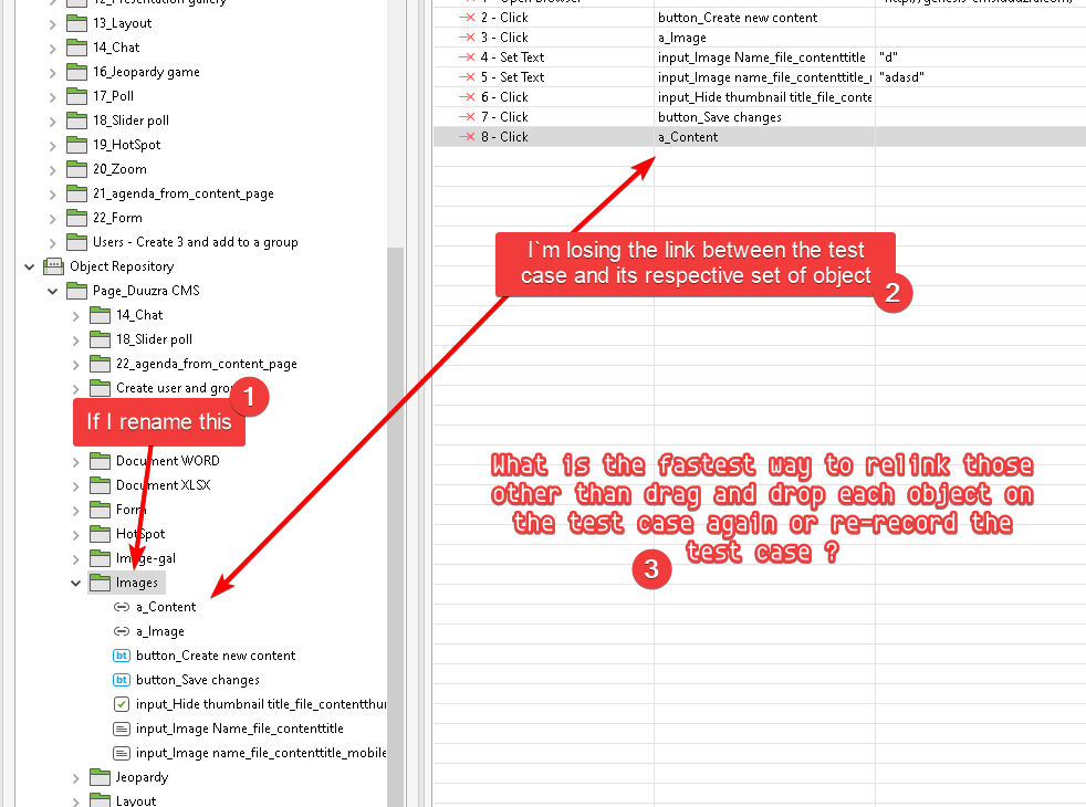 What Is The Fastest Way Of Relinking Objects To Their Respective Test