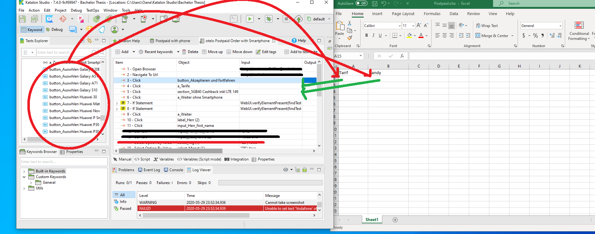 Data driven testing with objects from excel files - Katalon Studio ...