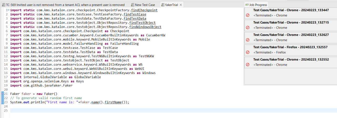 ***Why my JavaFaker is not working?*** - Katalon Studio - Katalon Community