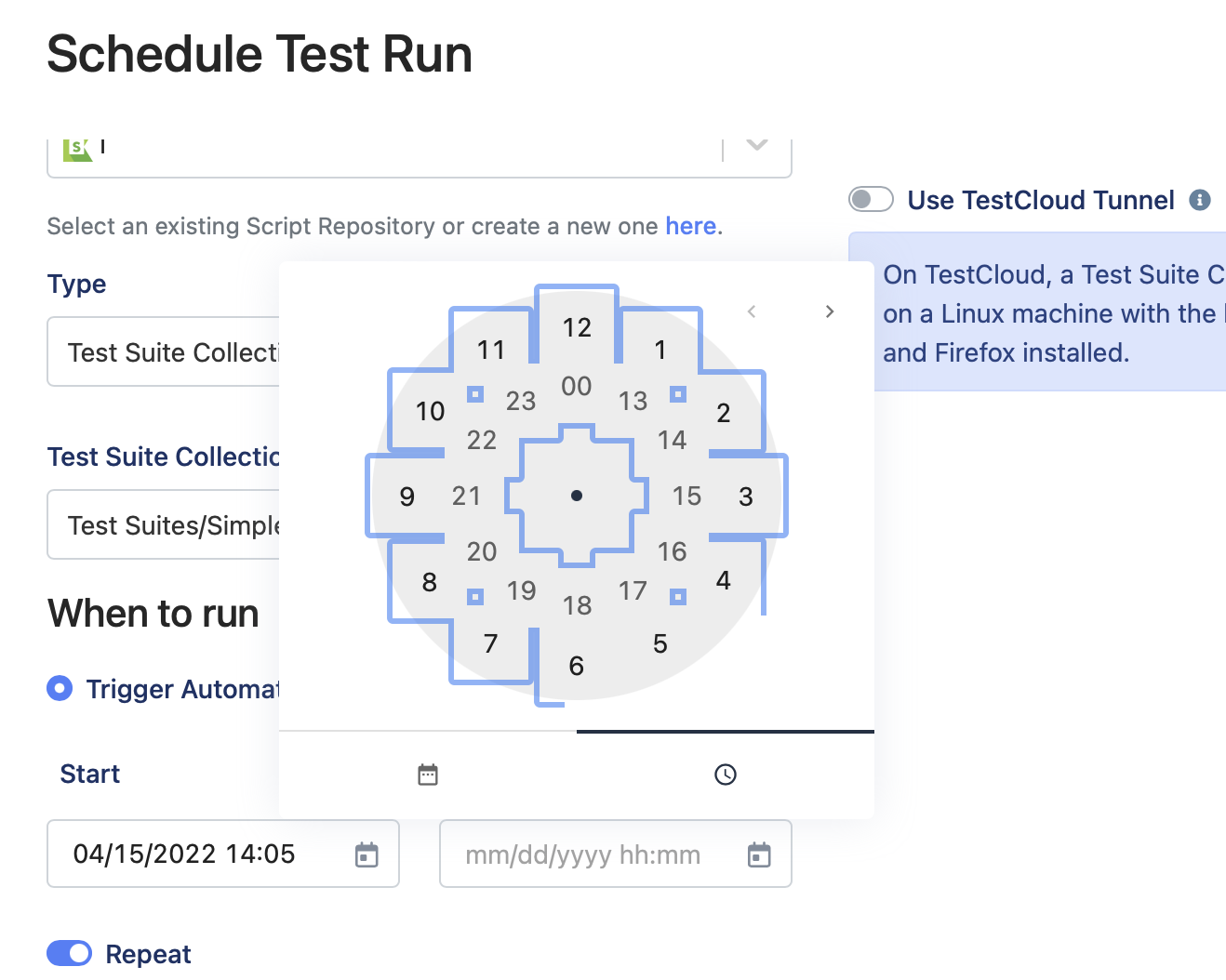 Is it possible to change the Time Running of a scheduled Test Run ...