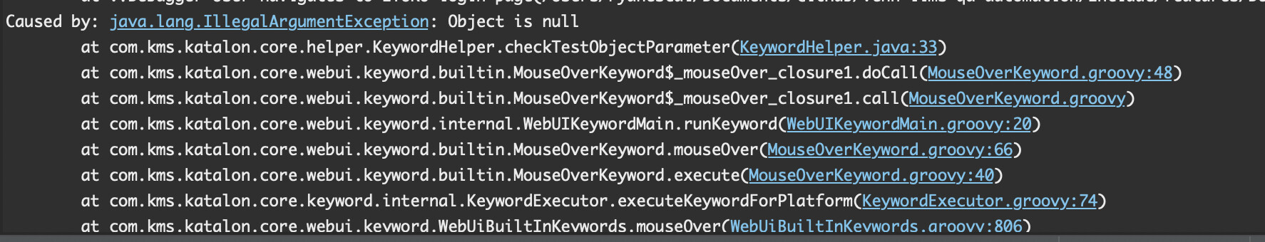 Mouseover and MoveToElement function does not work - Katalon Studio - Katalon Community