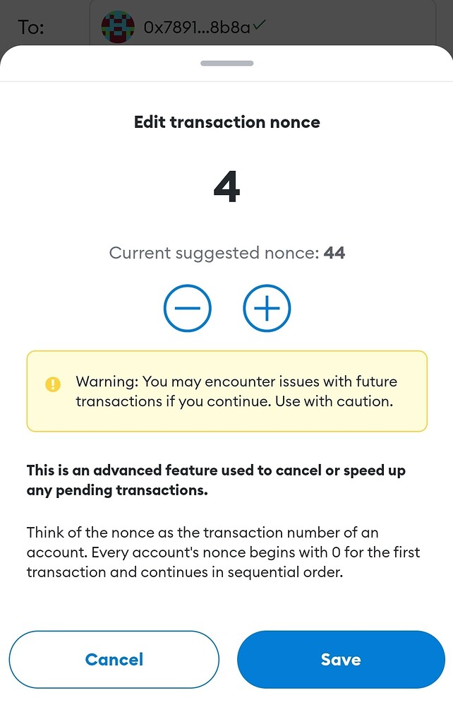 Pending transactions+Reset account - Backup / Restore / Import - MetaMask