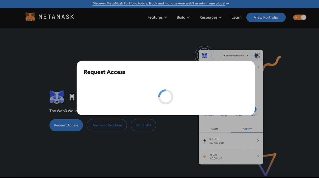 MetaMask Institutional "Request Access" button is not working - General - MetaMask