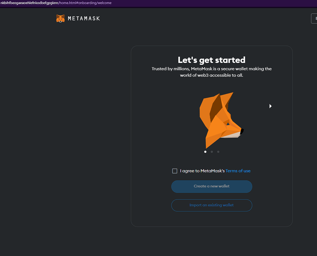 Metamask full desktop window with what seems to be a sketchy link - Support - MetaMask