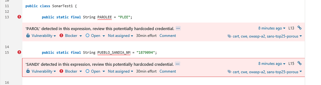 False positives by rule "Credentials should not be hard-coded" - SonarQube Server / Community ...