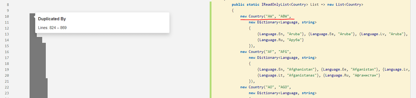 Duplicate Lines In C Code SonarQube Sonar Community