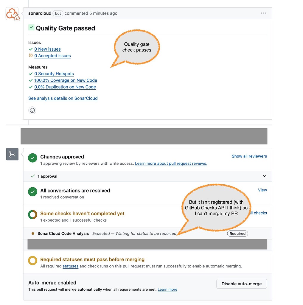 Sonarcloud Not Updating Github Quality Checks Sonarqube Cloud Sonar Community