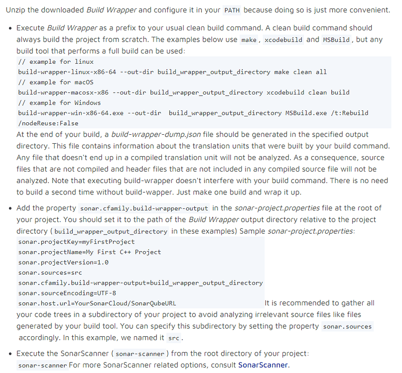 Sonarscanner failing because it can't find build-wrapper - SonarQube Server / Community Build ...