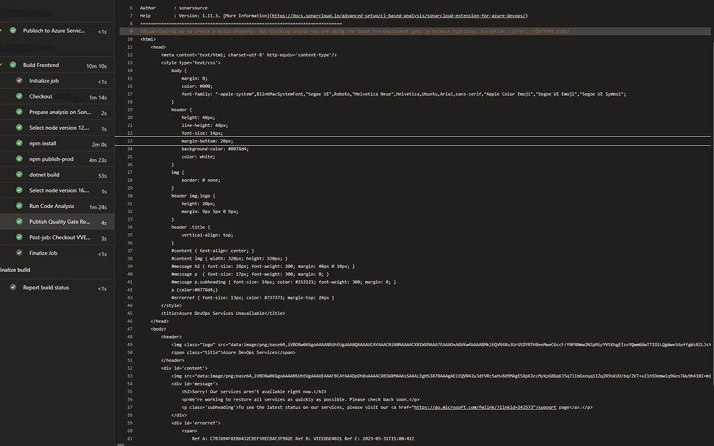 Publish Quality Gate Result in Azure Devops Pullrequest does not work - SonarQube Cloud - Sonar ...