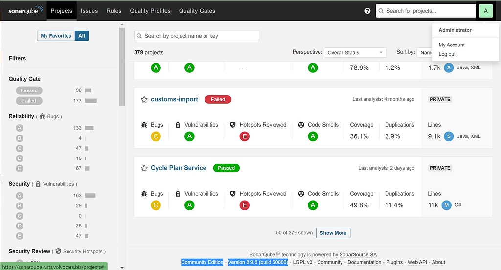 Unable to see the administration tab even though we log in as administrator - SonarQube Server ...