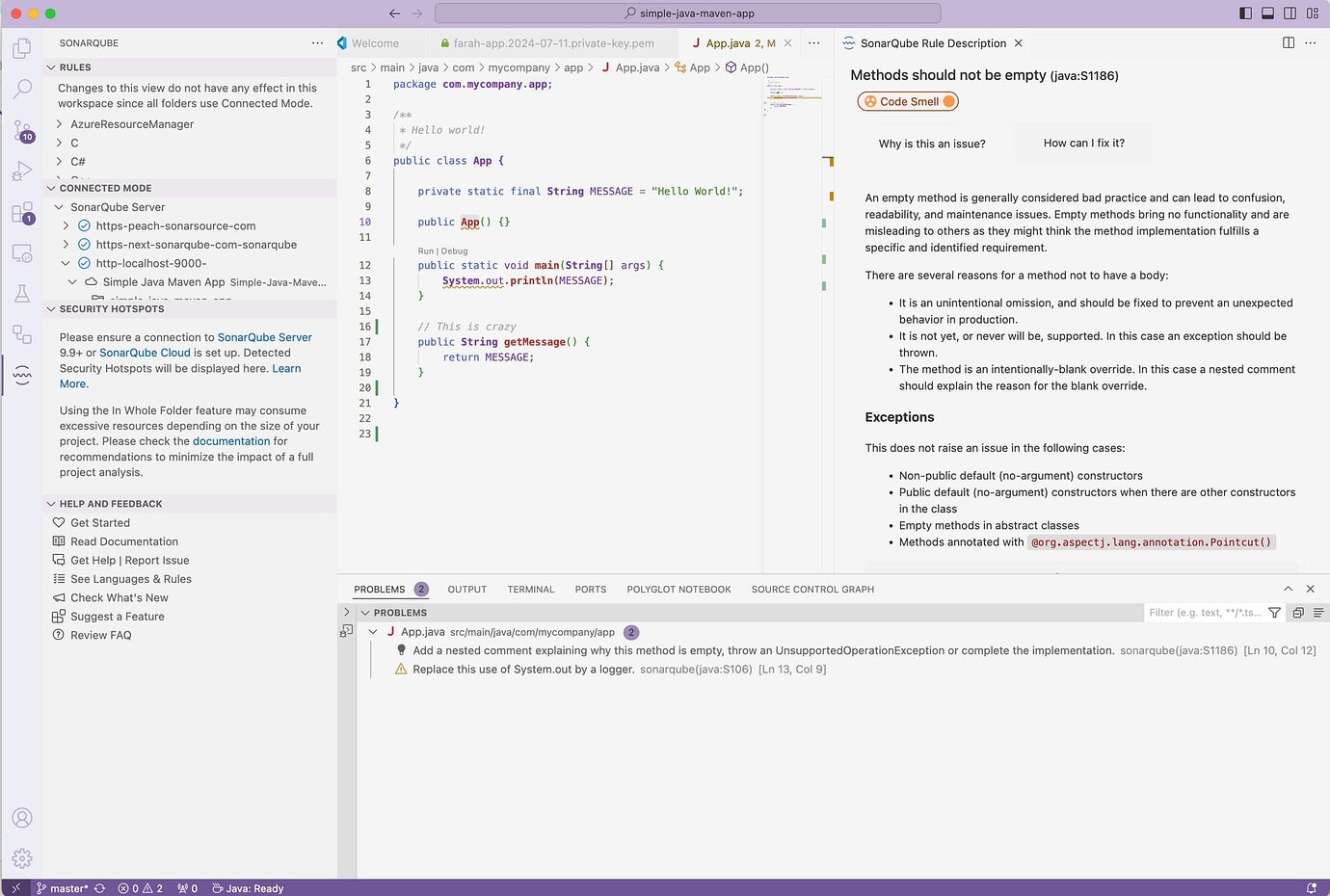 SonarQube for IDE: VS Code 4.13 - SonarQube Server 10.8, analyzers ...