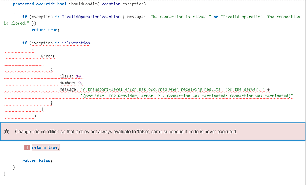 S2583 false positive: complex pattern matching in C# 11 - Report False ...