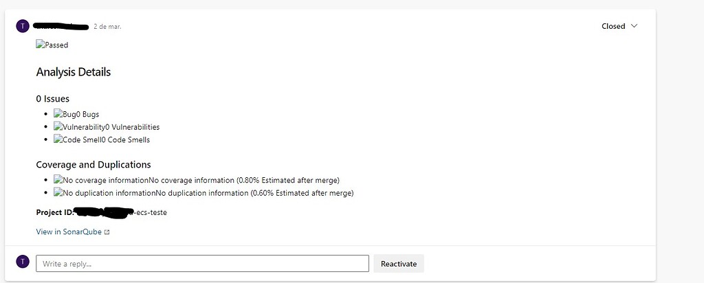 PR Analysis on Azure Devops - SonarQube Server / Community Build - Sonar Community