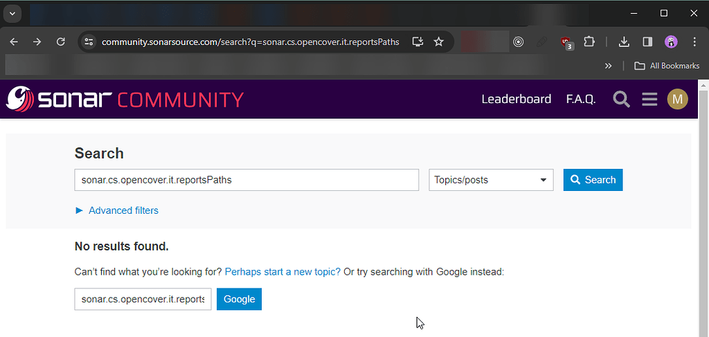 How Does Sonarcsopencoveritreportspaths Work Sonarqube Server Community Build Sonar