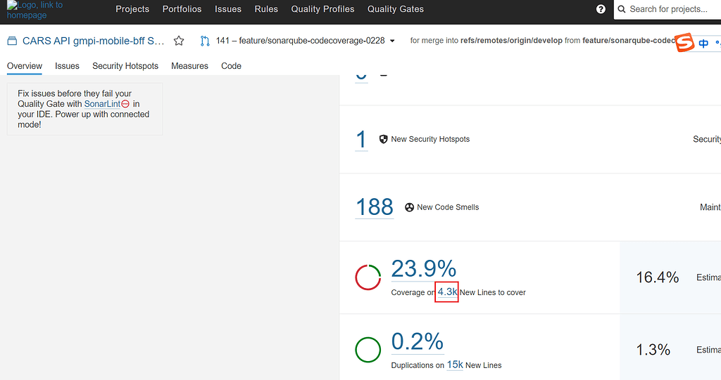 Old code are in Pull Request Analysis new code lines - SonarQube Server / Community Build ...