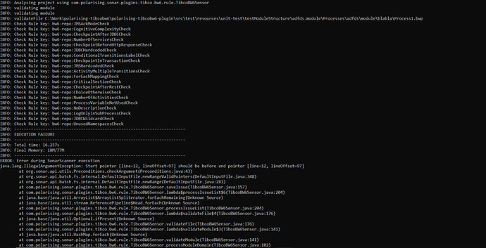 Error During Sonar Scanner Execution Running Tibco Project Sonarqube Sonar Community