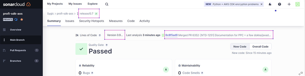 Mixed changesets from different branches. Main branch not synced with Azure DevOps default ...