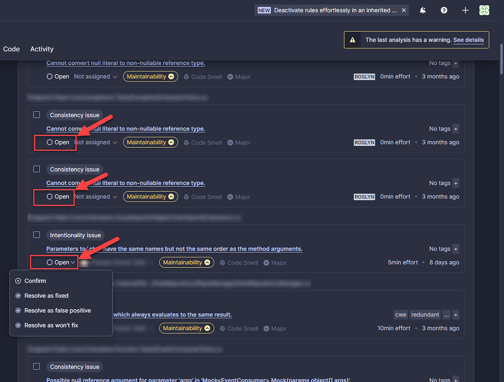 Resolving issue as “false positive” or “won’t fix” - SonarQube Cloud - Sonar Community