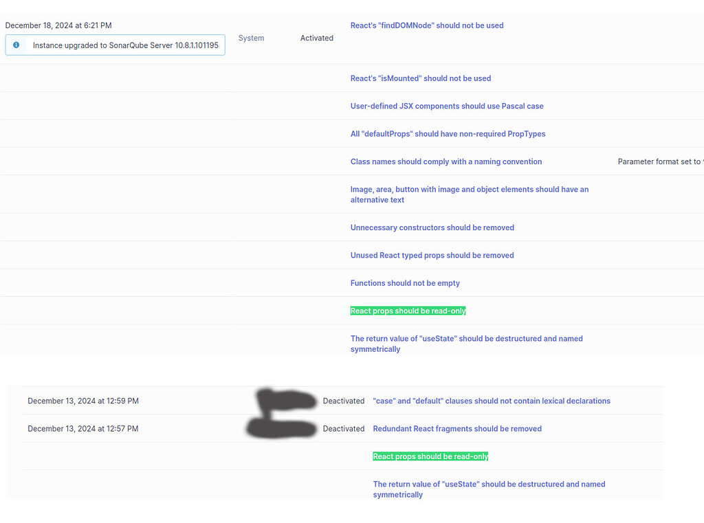 Disabled Rules in Inherited Quality Profiles Re-Activating After Upgrade - SonarQube Server ...
