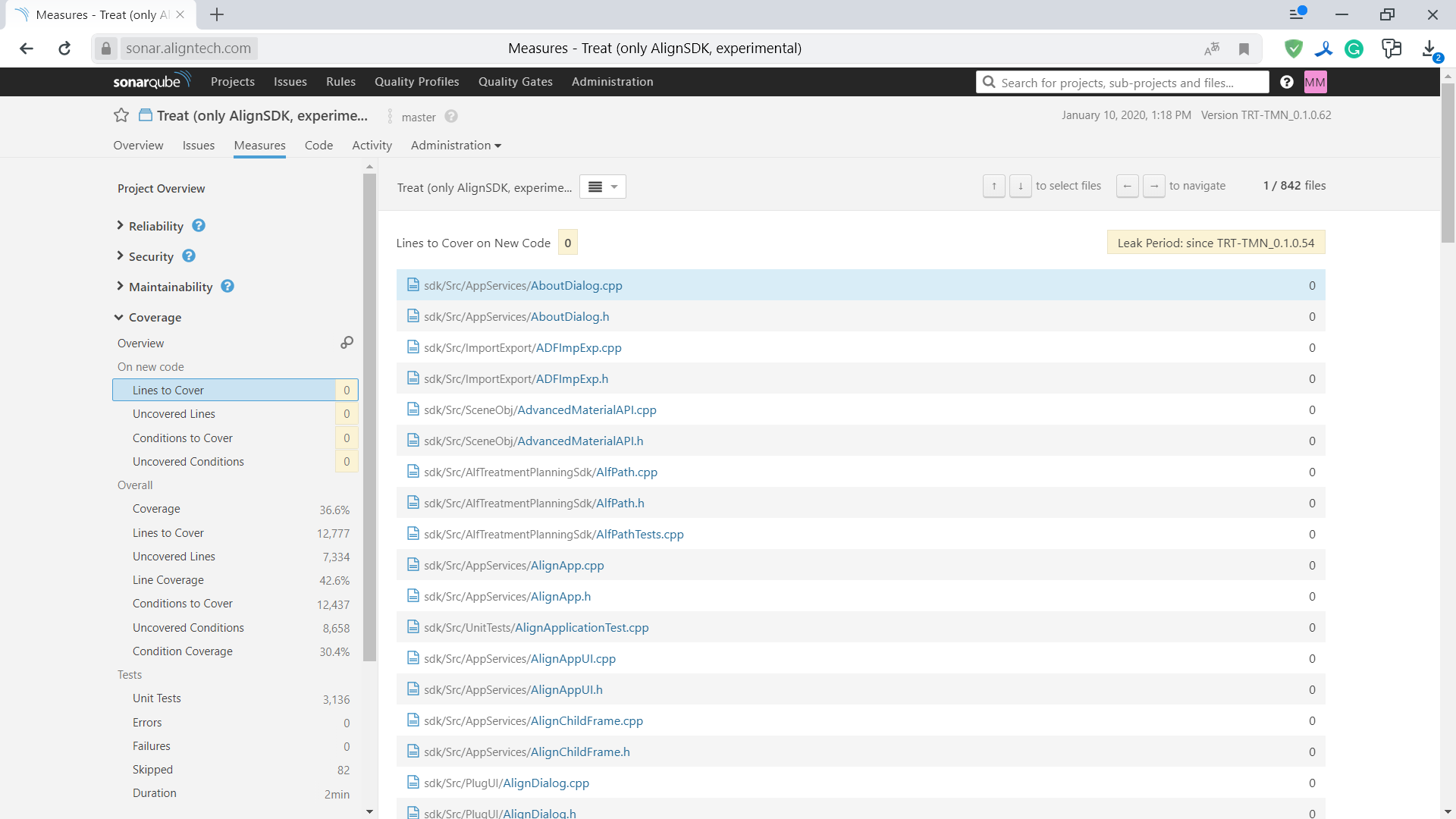No new code is detected for coverage of a c++ project - SonarQube ...