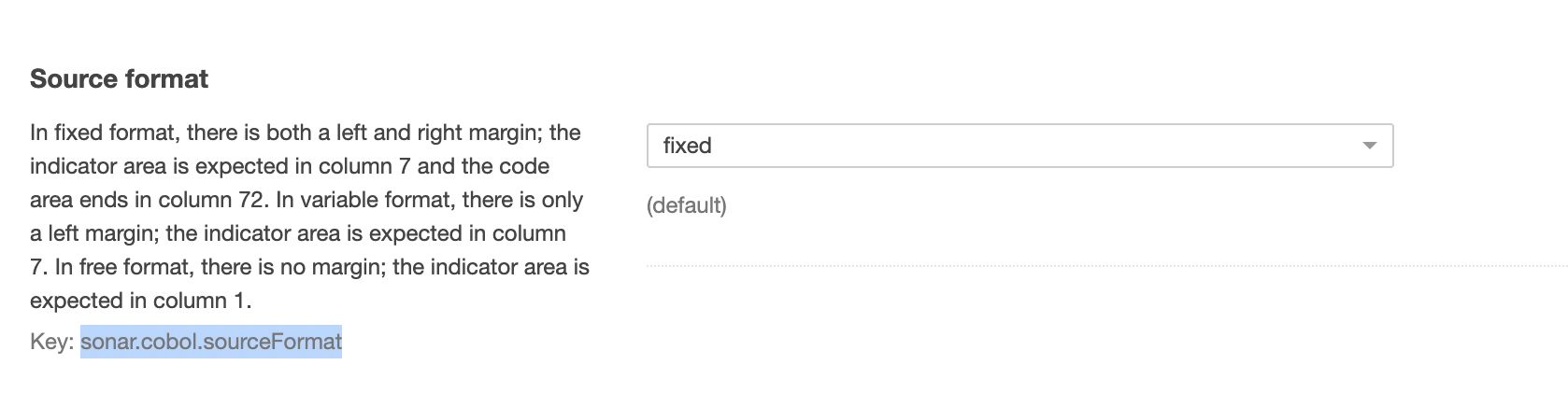 Sonarqube Cobol Parse Error How To Define Source Code Format In