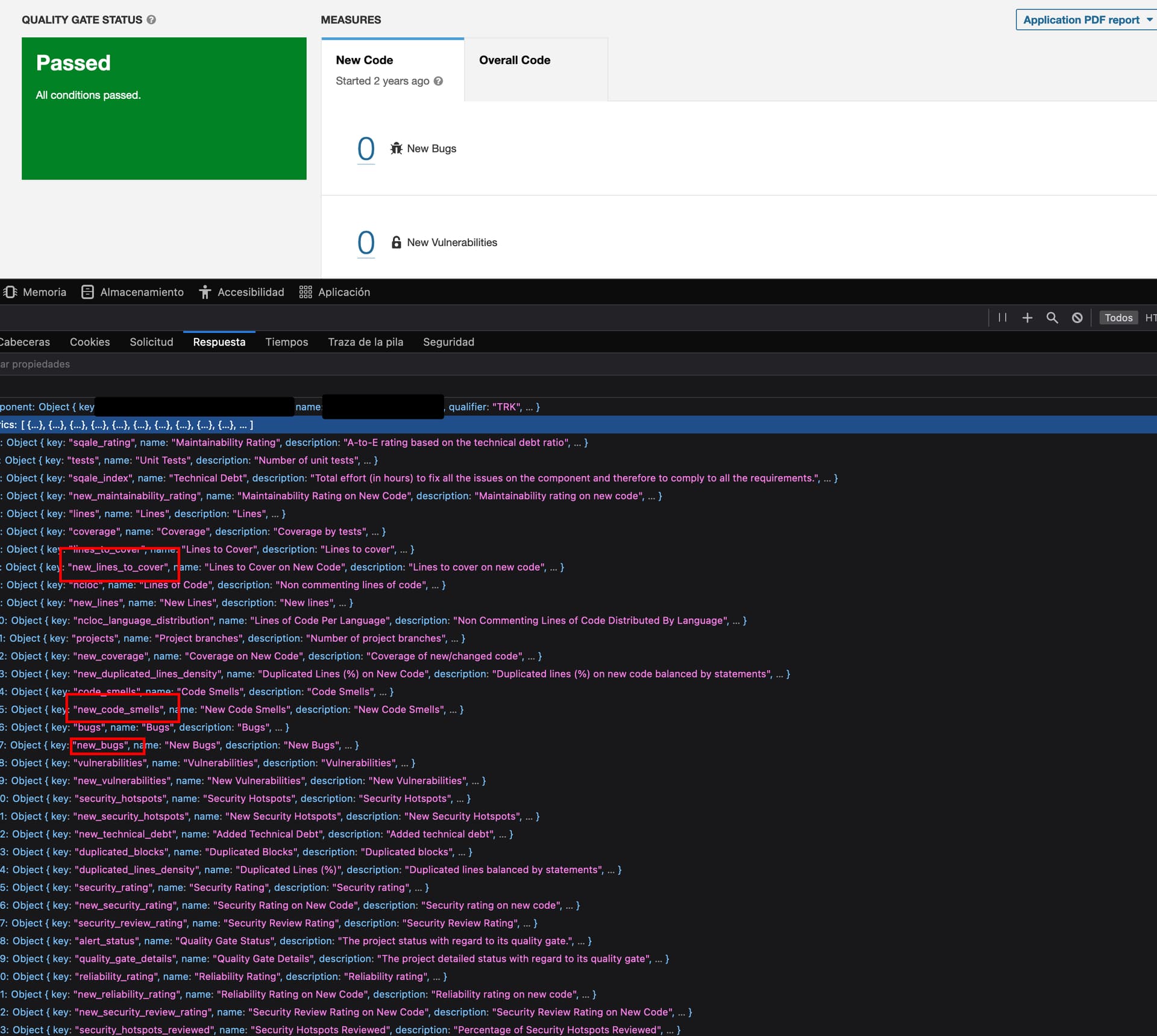 [Sonarqube 9.9.2 LTS] projects tab in sonarqube applications menu, not load new code information ...