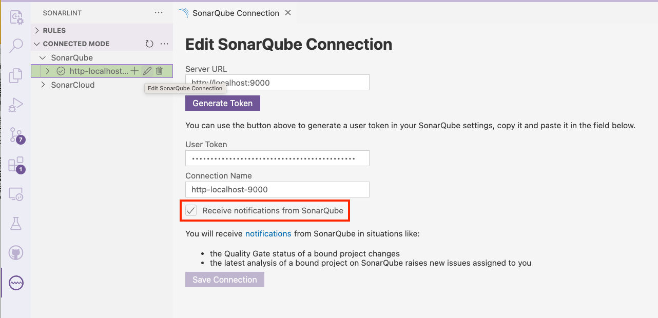 Sonarlint Smart Notifications Not Visible In Vs Code Vs Code Sonar 3627