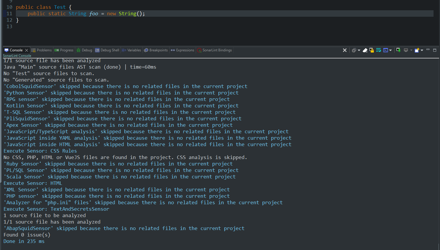 Sonarlint 9 2 Does Not Highlight Issue In Eclipse Eclipse Sonar