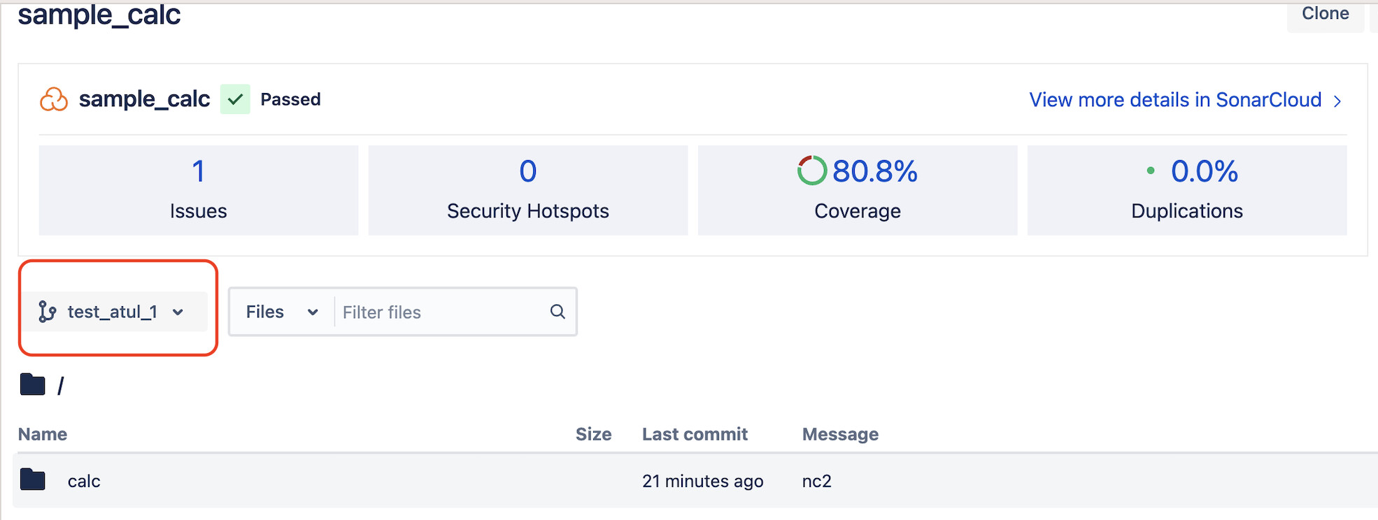Sonar Scan Results is not getting updated when branch is changed in bitbucket Source Page ...