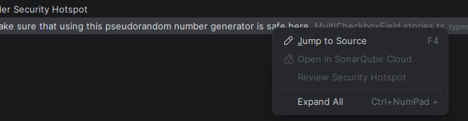 Can't open sonarqube cloud project or review security hotspot from IDE ...