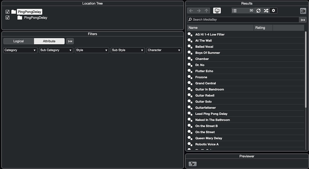 No Possibility to Enlarge the FX/Track/Etc MediaBay List Window? - Nuendo - Steinberg Forums