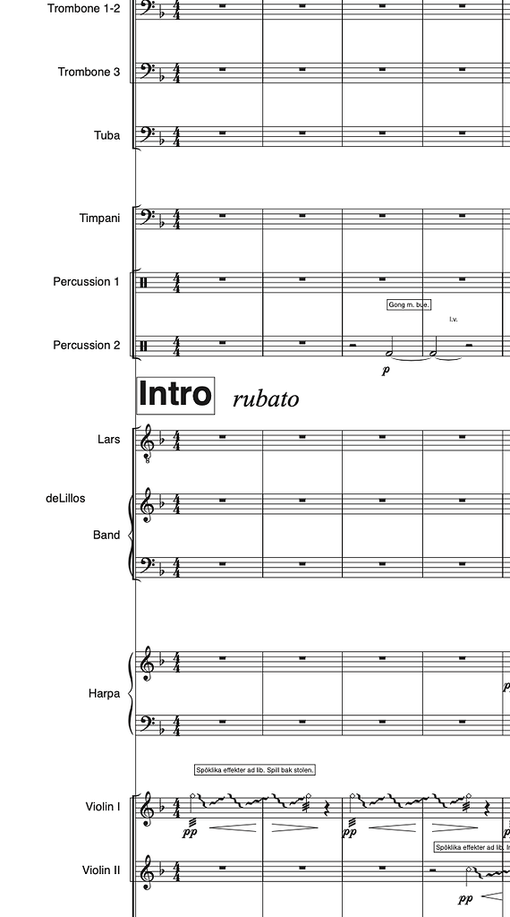 Advice for score layout when arranging for rockband and orchestra ...