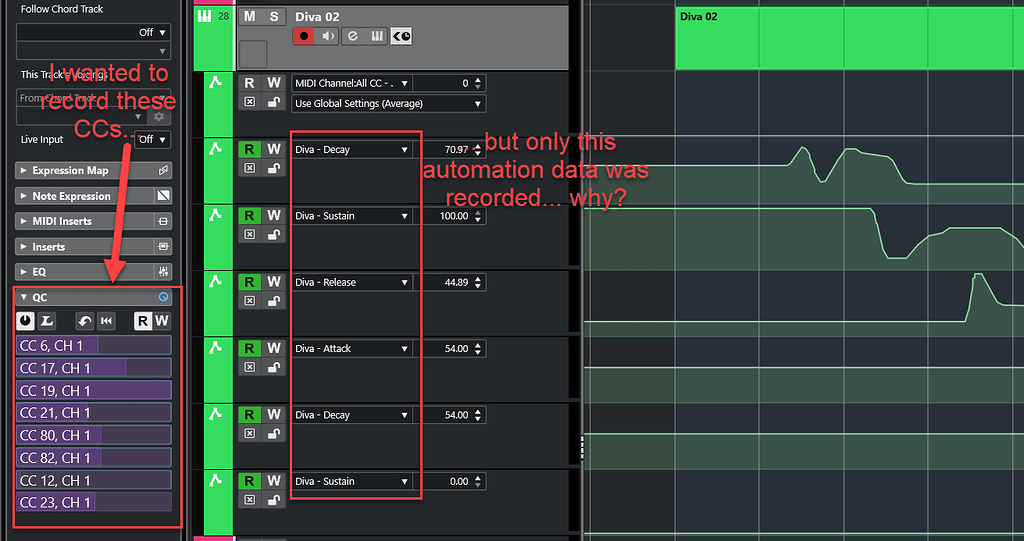 Record MIDI CCs with QC faders? - Cubase - Steinberg Forums