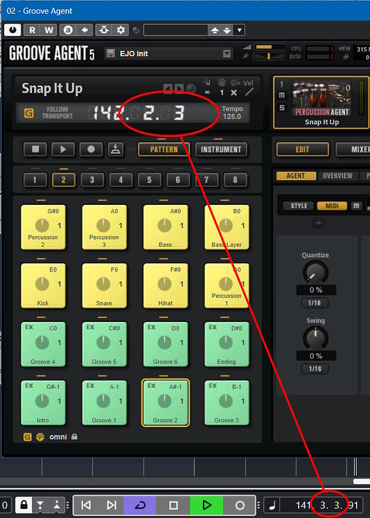 Groove agent patterns playing off the beat - Cubase - Steinberg Forums