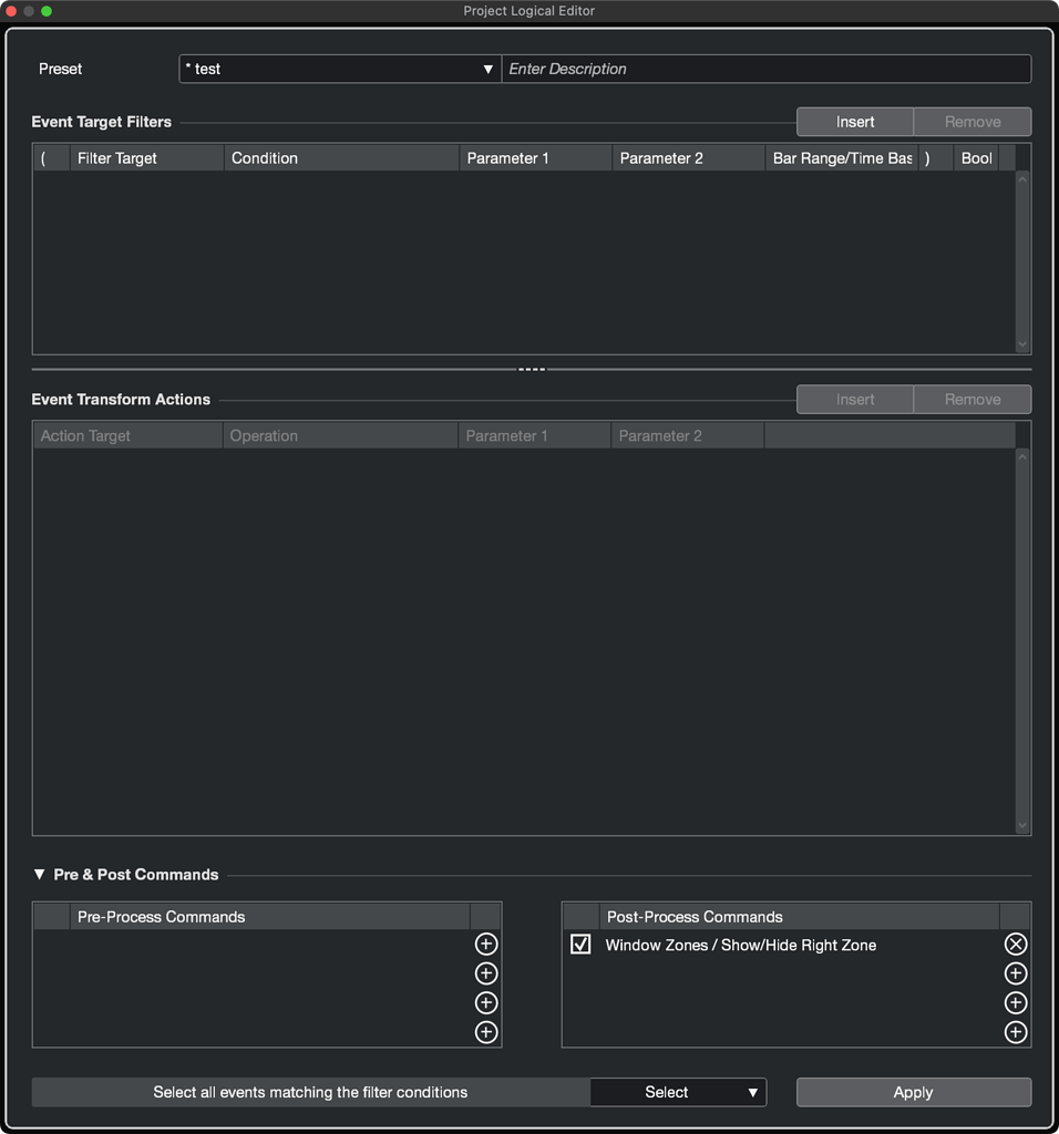 Project Logical Editor doesn't show/hide zones via the Commands process ...