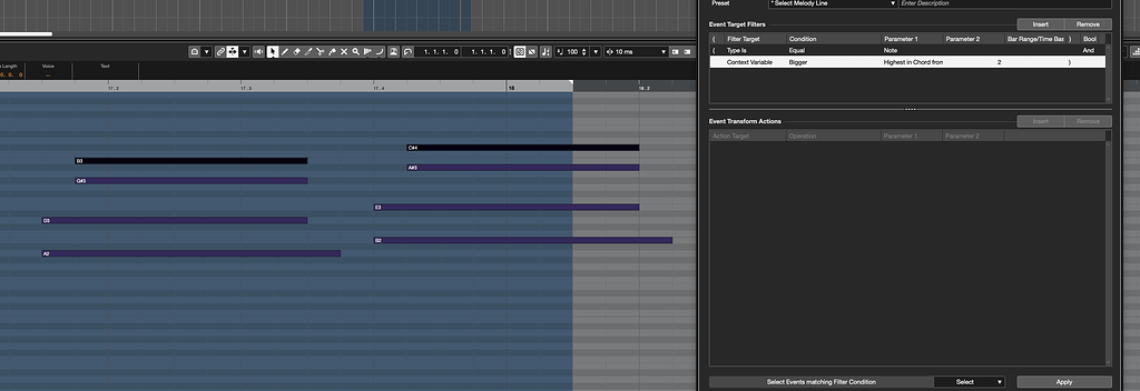 Select note 1 ,2 ,3 and 4 from a 4 note chord? - Cubase - Steinberg Forums