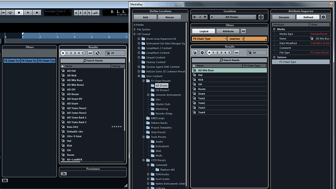 Fx Chain Presets Folders Cubase Steinberg Forums