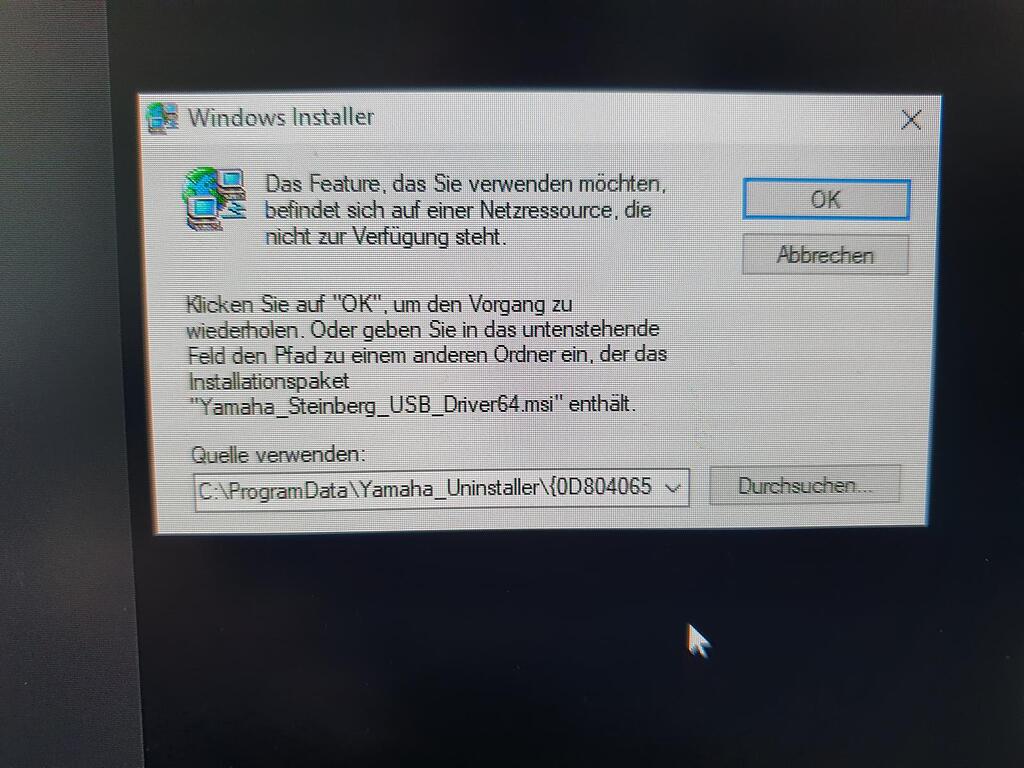 Install. Tools für UR-C 2.01 bringt Systemabsturz/ USB-Treiber Deinst. nicht möglich - Hardware ...