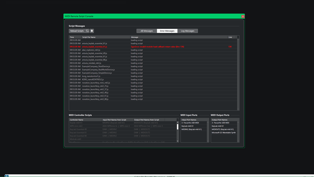 "Issue" MIDI Remote Script Console Error - Cubase - Steinberg Forums