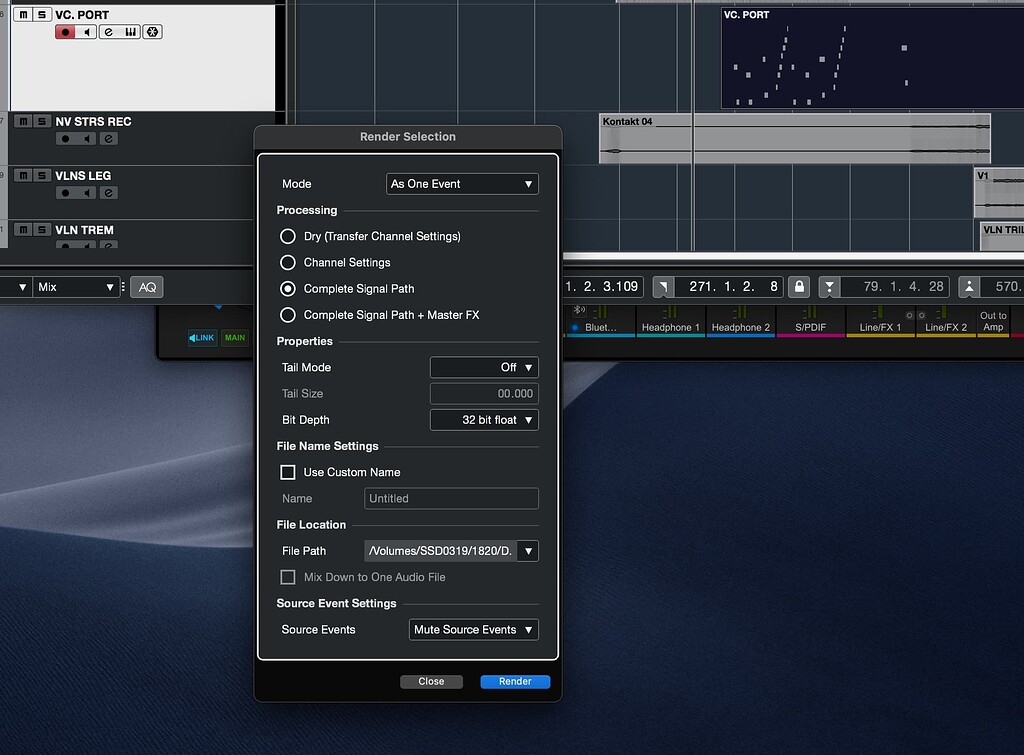 Render Settings Options Missing - Cubase - Steinberg Forums