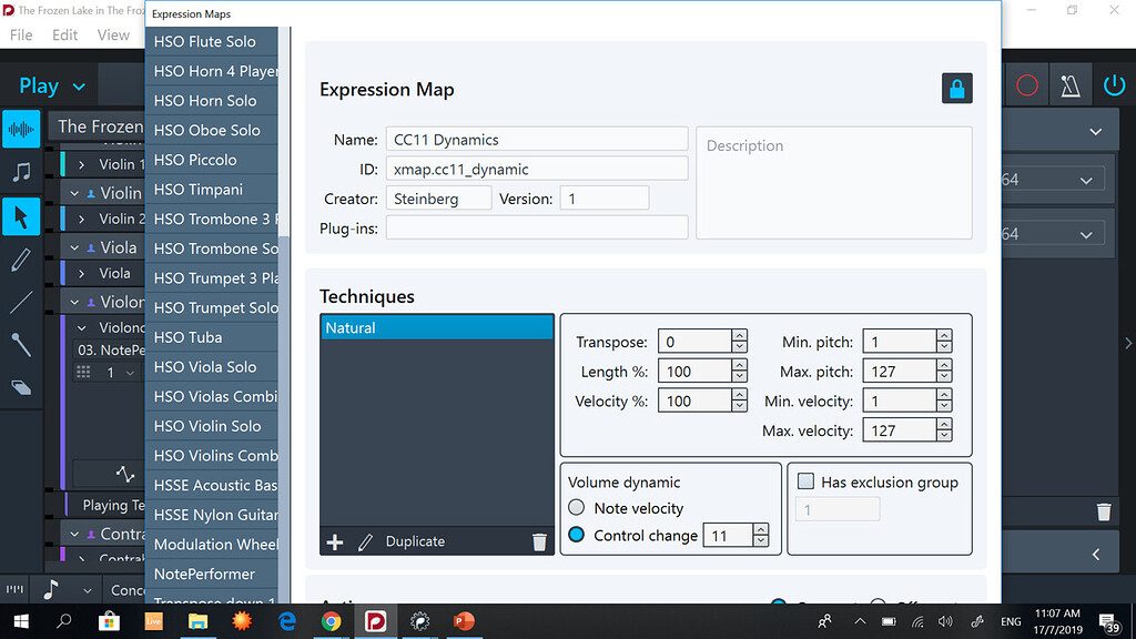 Unable to scroll down expression map - Dorico - Steinberg Forums